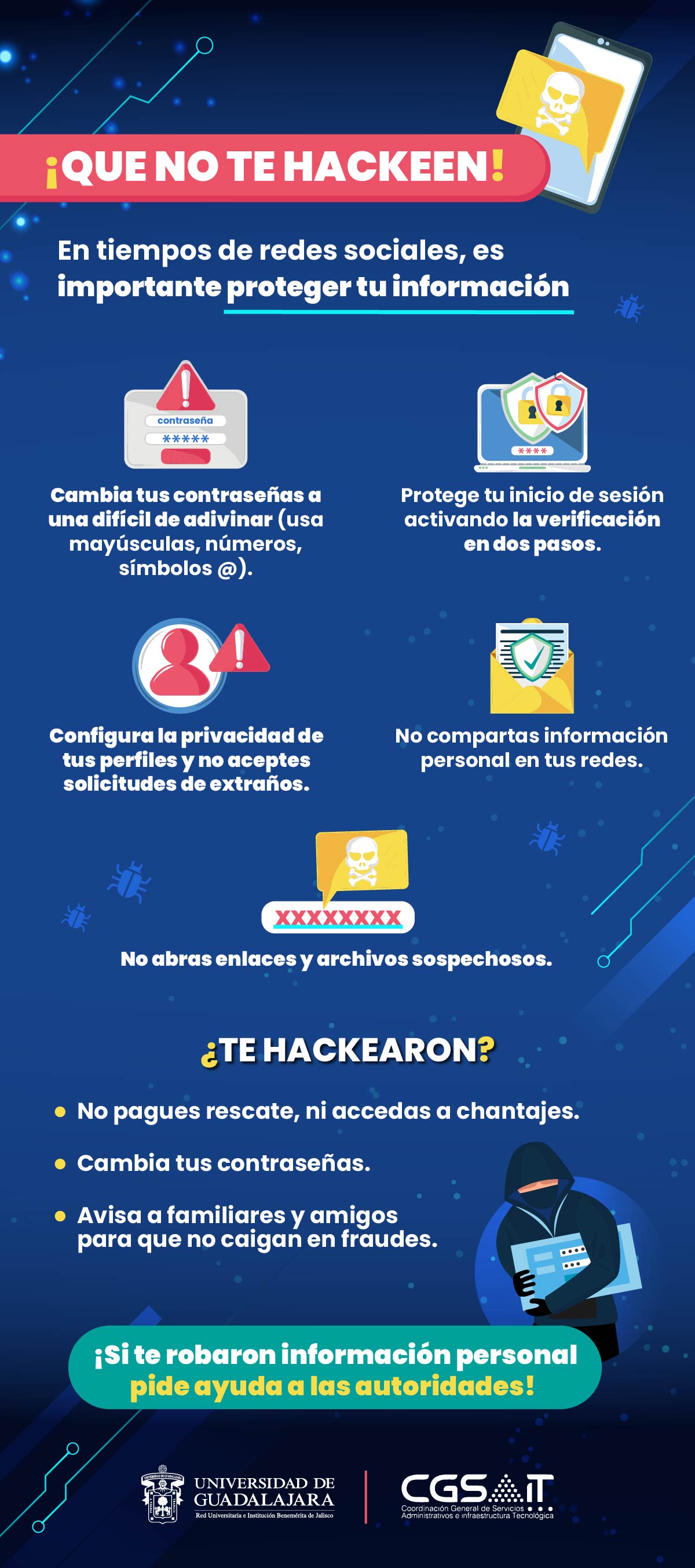 ¡Que no te hackeen! | Coordinación General de Servicios Administrativos e Infraestructura ...